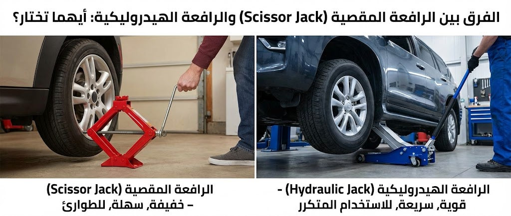 الفرق بين الرافعة المقصية (Scissor Jack) والرافعة الهيدروليكية: أيهما ...