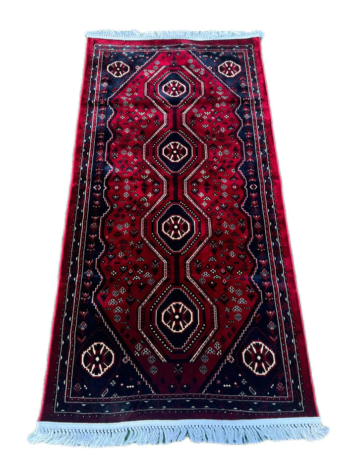 Alhor Afghan Pattern Rug Design 3042 Maroon – Tarteeb Store